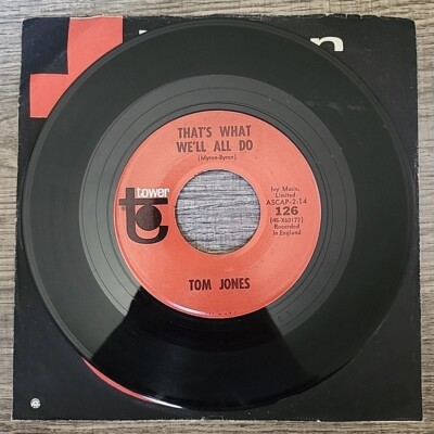 Tom Jones That's What We'll All Do/Little Lonely One 7" 45 RPM TOWER ...