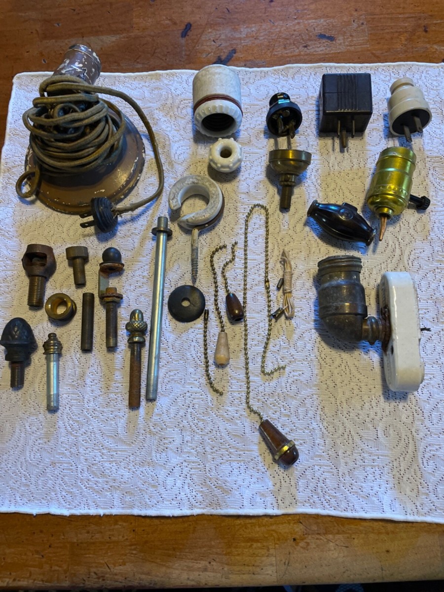 Old Electric Lamp Parts