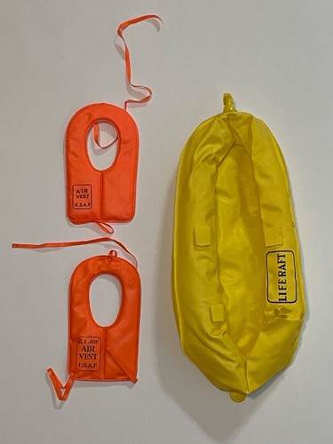 Vintage GI JOE 1:6 Scale LIFE RAFT & AIR VESTS PARTS LOT | eBay