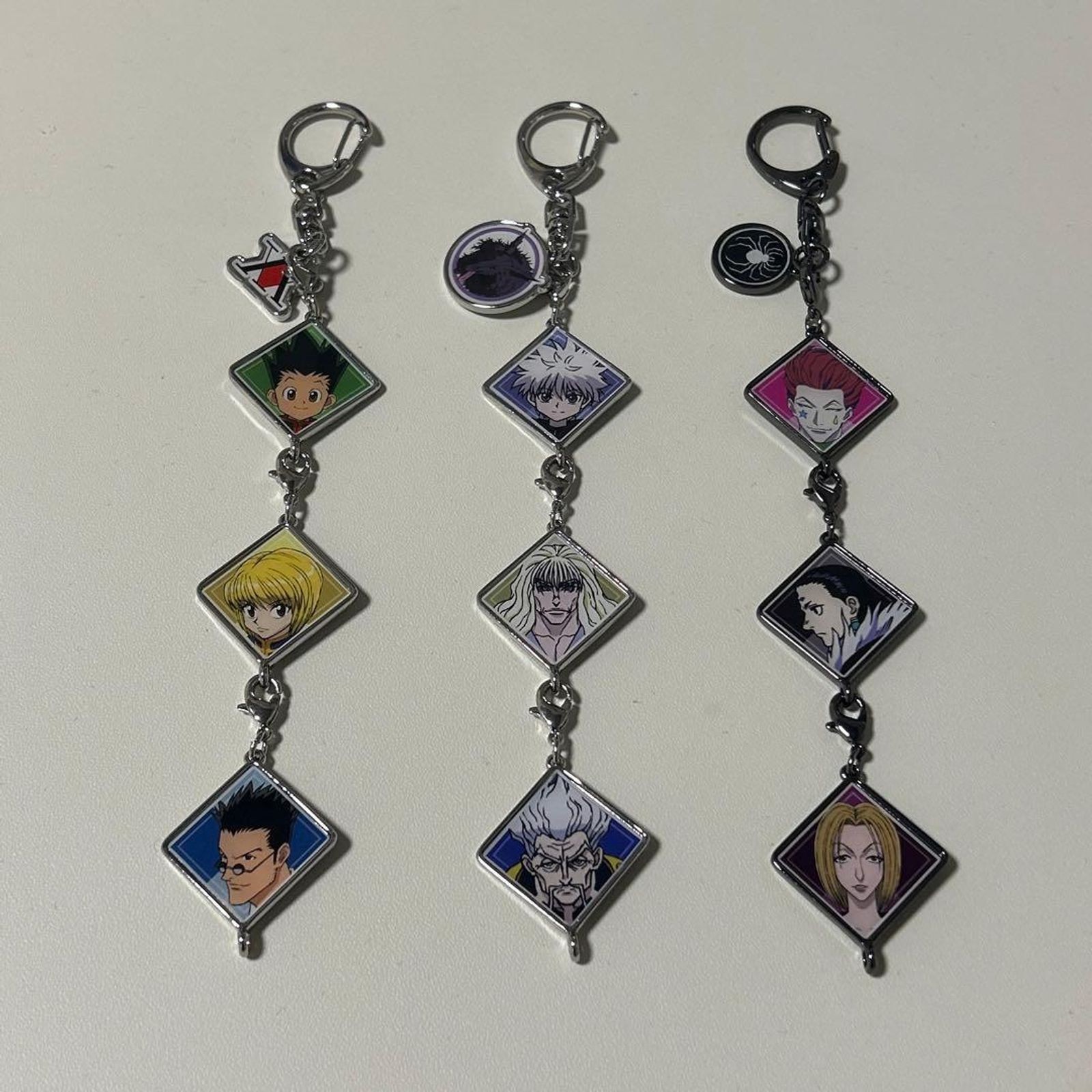 HUNTER x HUNTER 3-Piece Bag Charm Keychain Set Gon Killua Chrollo ...