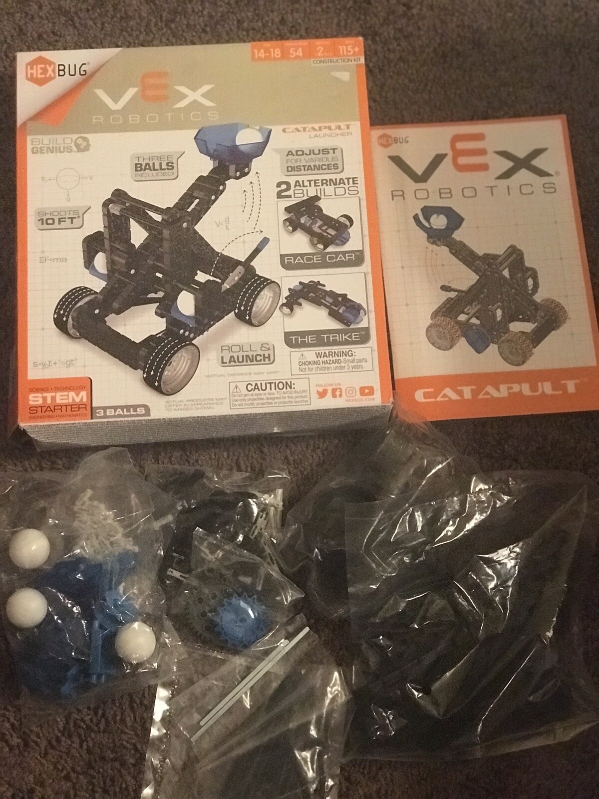 Vex Robotics Hexbug Catapult Launcher STEM Starter Race Car/Trike | eBay