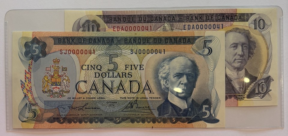 Scarce ⭐️Matching Low Serial Numbers Banknotes ⭐️Canada Scenes Series ⭐ ...