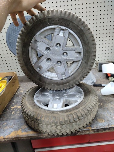 PAIR FLAT FREE Drive Wheels Tires for Quantum 6000Z / 6400Z WHLASMB1769 ...