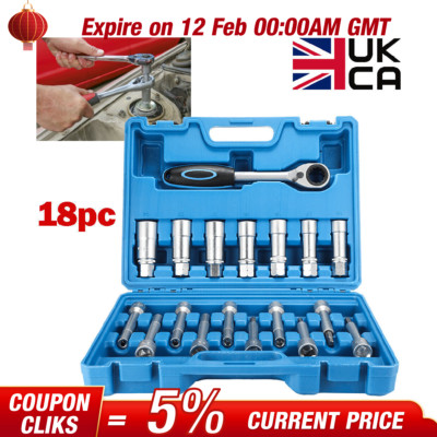 Shock Absorber Tool Kit 18pc Suspension Strut Nut Removal Top Mount ...