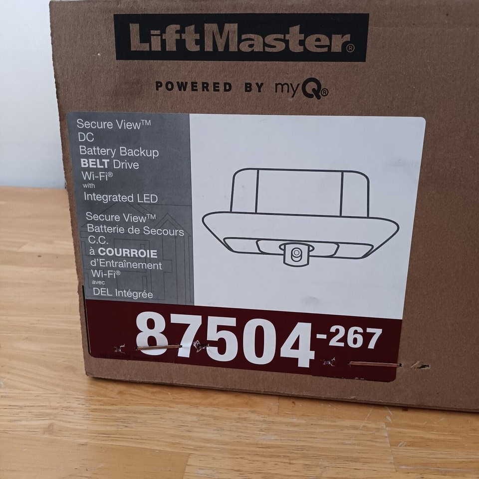 LiftMaster 87504-267 Belt Drive Opener, Wifi, Camera, LED, Battery Back ...