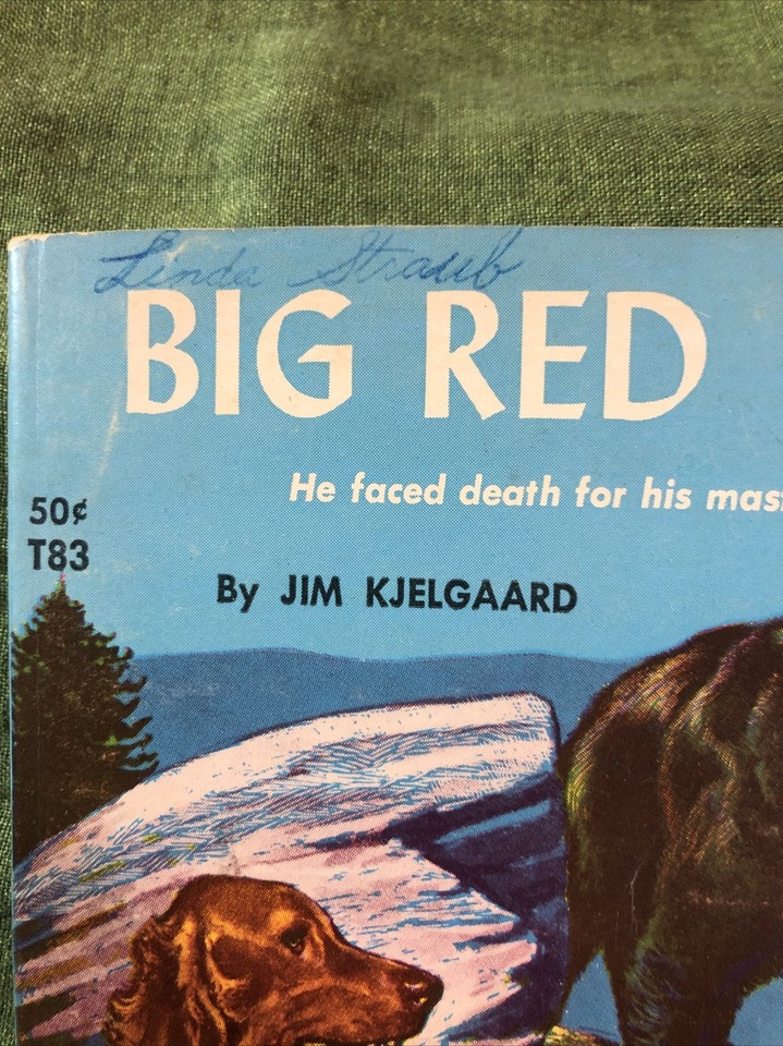 Vtg Scholastic PB Big Red Jim Kjelgaard: Scholastic T83 1962, 5th ...