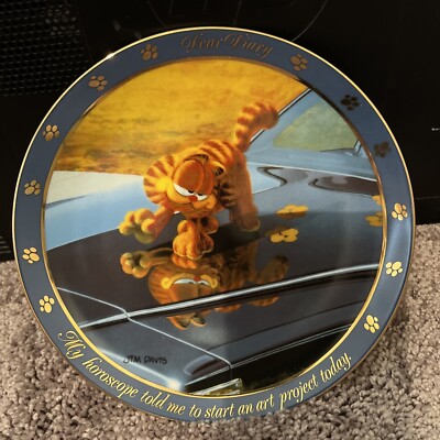 “Art Project” Garfield Dear Diary Series Danbury Mint Collector Plate ...