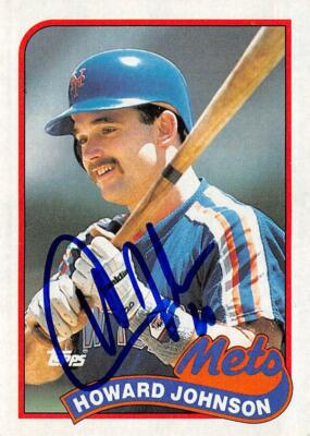 Howard Johnson autographed baseball card (New York Mets) 1989 Topps ...
