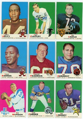 1969 Topps Football *You Pick Your Cards* Finish Your Set ALL NEAR MINT ...