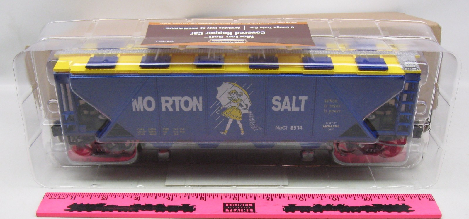 Menards ~ O Gauge Morton Salt Covered Hopper Car | eBay