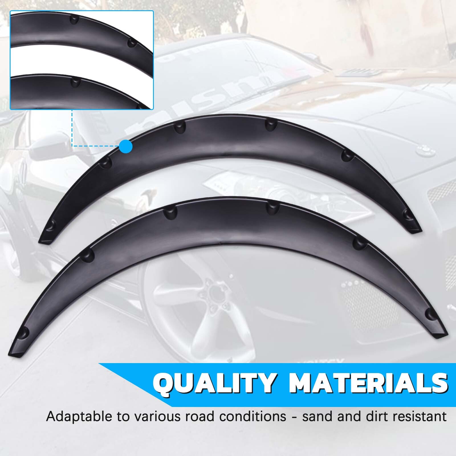 4PCS 32" & 35" Fender Flares Wide Body Wheel Arch Front Rear For VW New ...