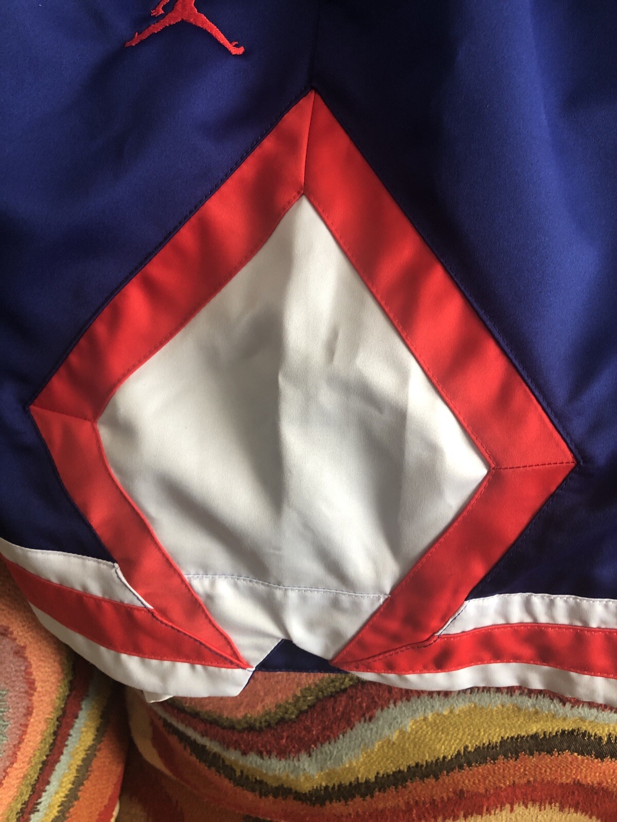 AIR JORDAN Satin Diamond Blue Basketball Shorts NWT Size 2XL Men A02820 ...