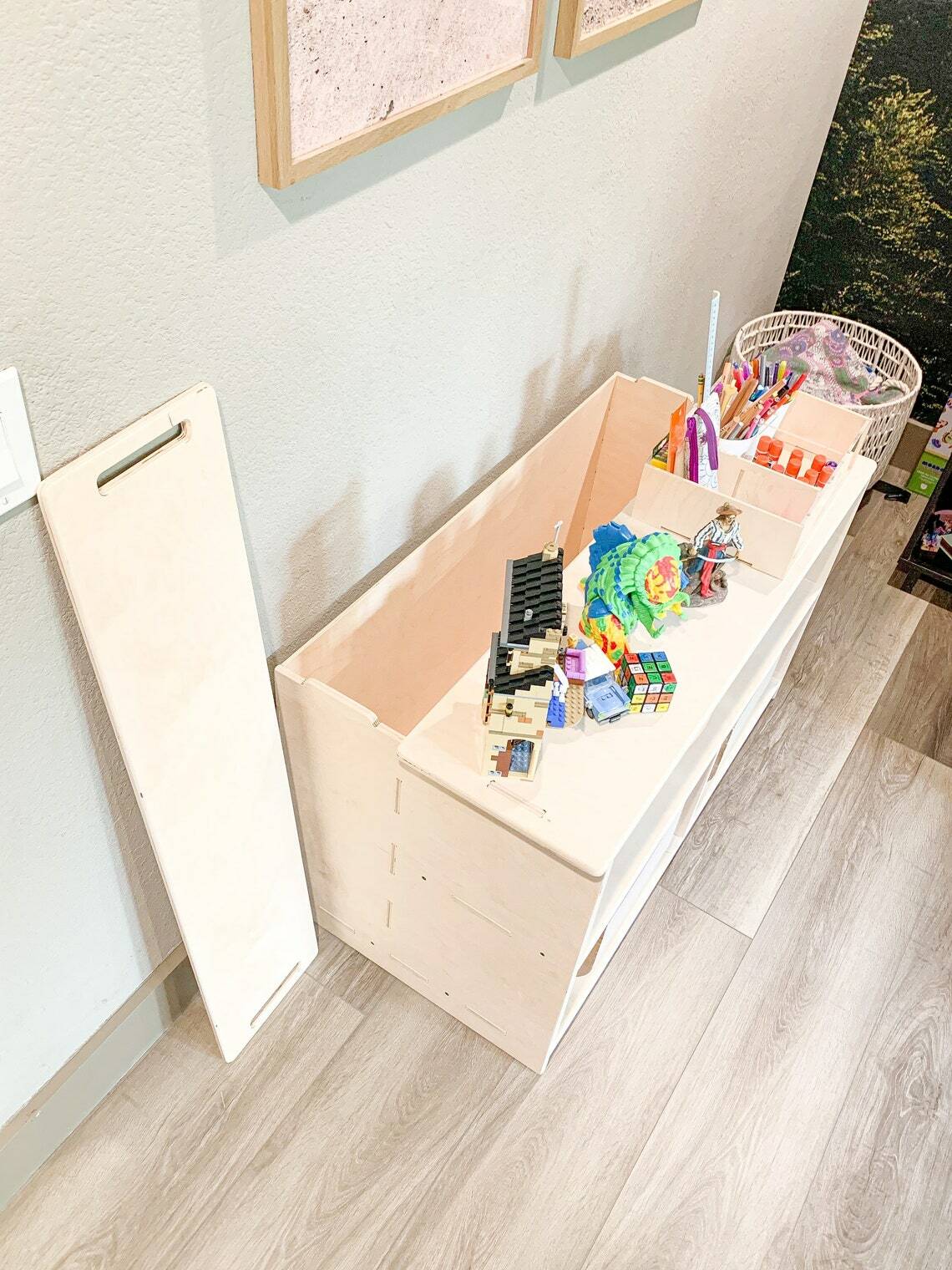 41" Montessori Toy Organizer Shelf with Hidden Storage for Children's ...