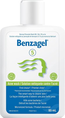 Benzagel 5% Benzoyl Peroxide Acne Wash, 85ml ** Ships Free From USA | eBay