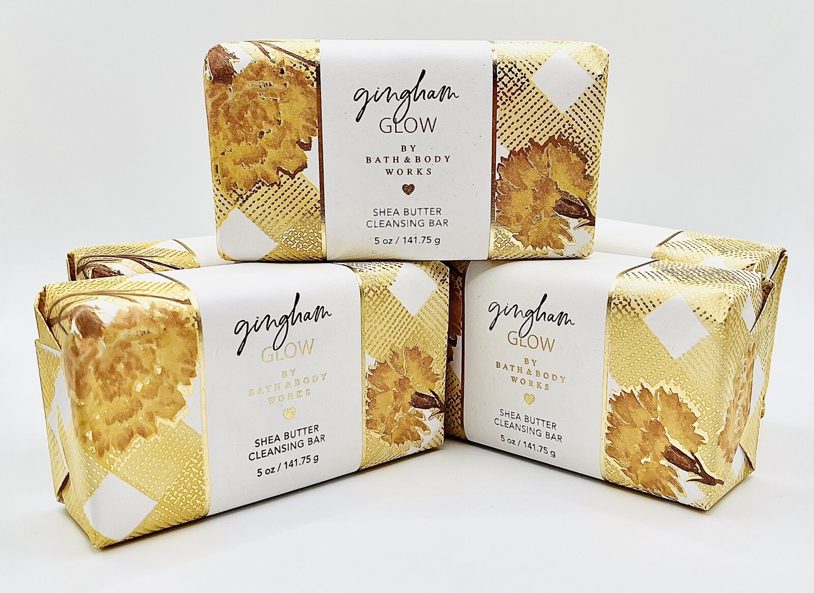 Bath & Body Works GINGHAM GLOW Shea Butter Cleansing Bar Body Soap Set ...