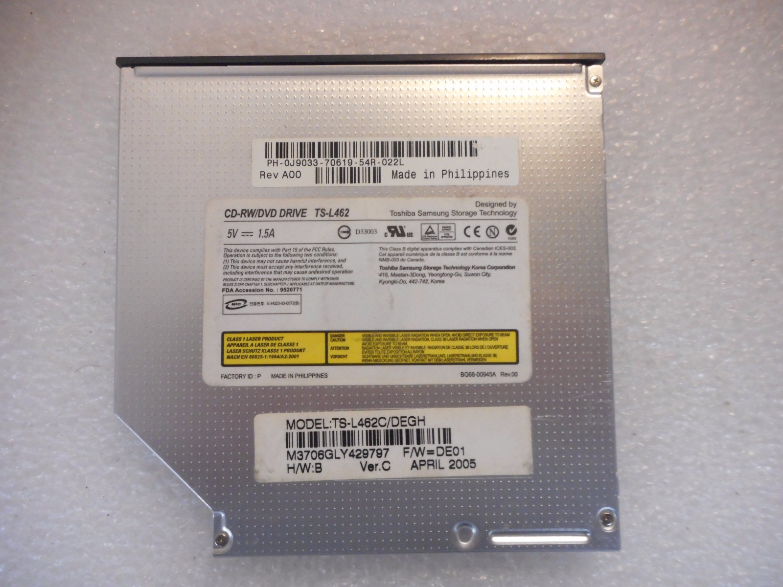 Dell Combo CD-RW DVD ROM DRIVE TS-L462 2D410 (03) J9033 0J9033 | eBay