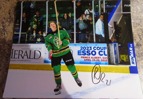 RYDER RITCHIE SIGNED 8X10 MATTE PHOTO PRINCE ALBERT RAIDERS MINNESOTA ...