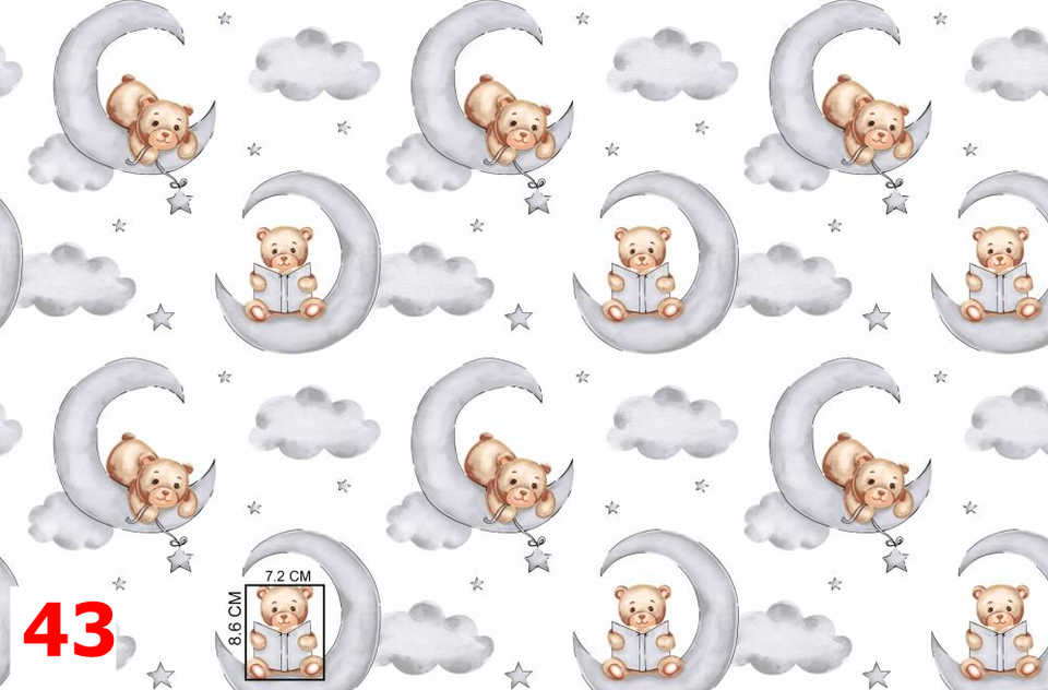 COT FITTED SHEET PATTERNED 100% cotton COT/COT BED 60x120 70x140 stars ...