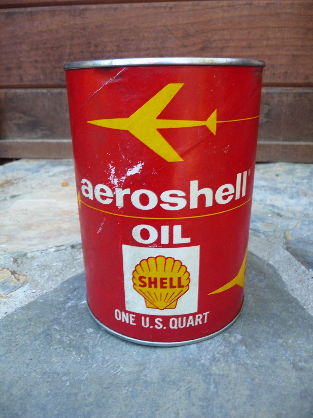 Vintage SHELL Aeroshell Aviation Motor Oil Can quart Cardboard | eBay