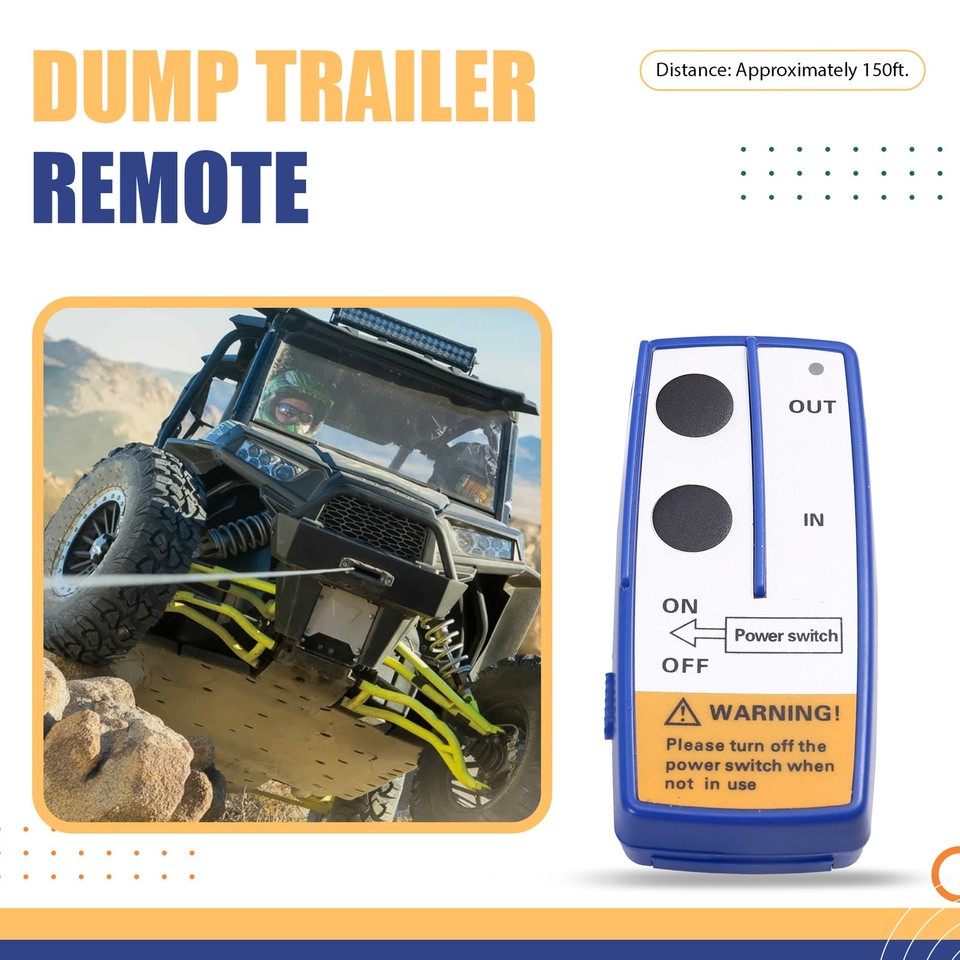 Winch Remote Control Lift Gate Hydraulic Pump Dump Bed 12V Recovery ...