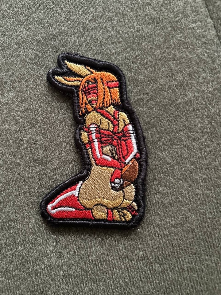 Sexy Bunny Girl Embroidered Patch – Anime Style Morale Patch for Jacket ...
