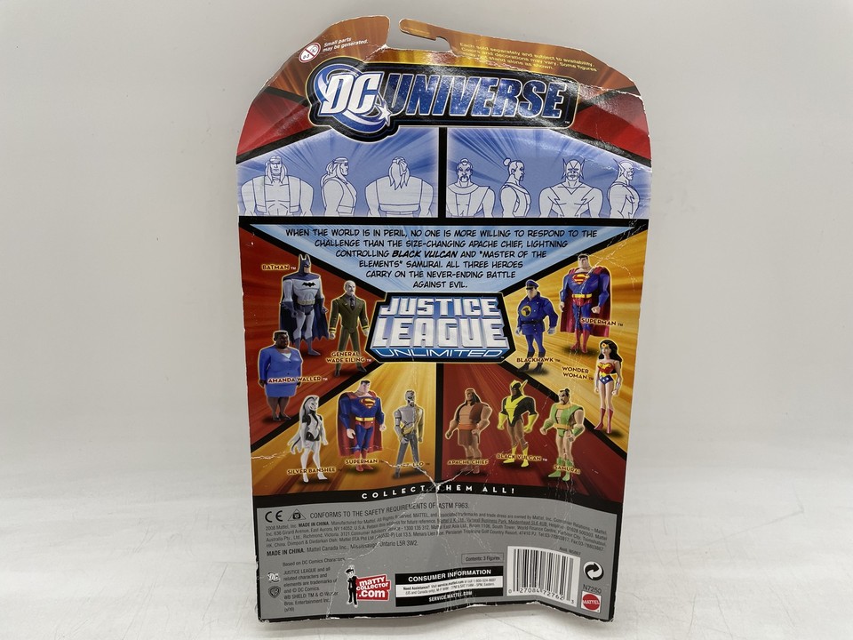 Mattel DC Universe Justice League Collection Black Vulcan, Apache Chief ...