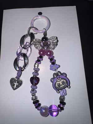 Labubu Popmart Labubu Purple Butterfly Design Keychain | eBay