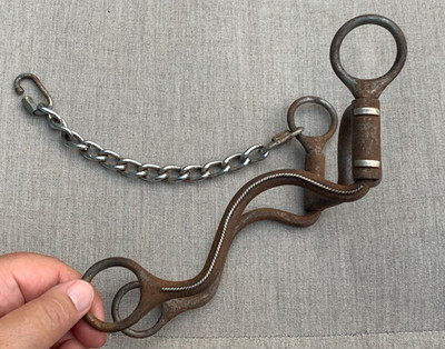 HANDCRAFTED SILVER MOUNTED Dutton Style Curb Bit RANCH ROPE HORSE ...