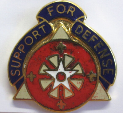 158th SUPPORT GROUP " Unit Crest" US Army - SUPPORT FOR DEFENSE | eBay