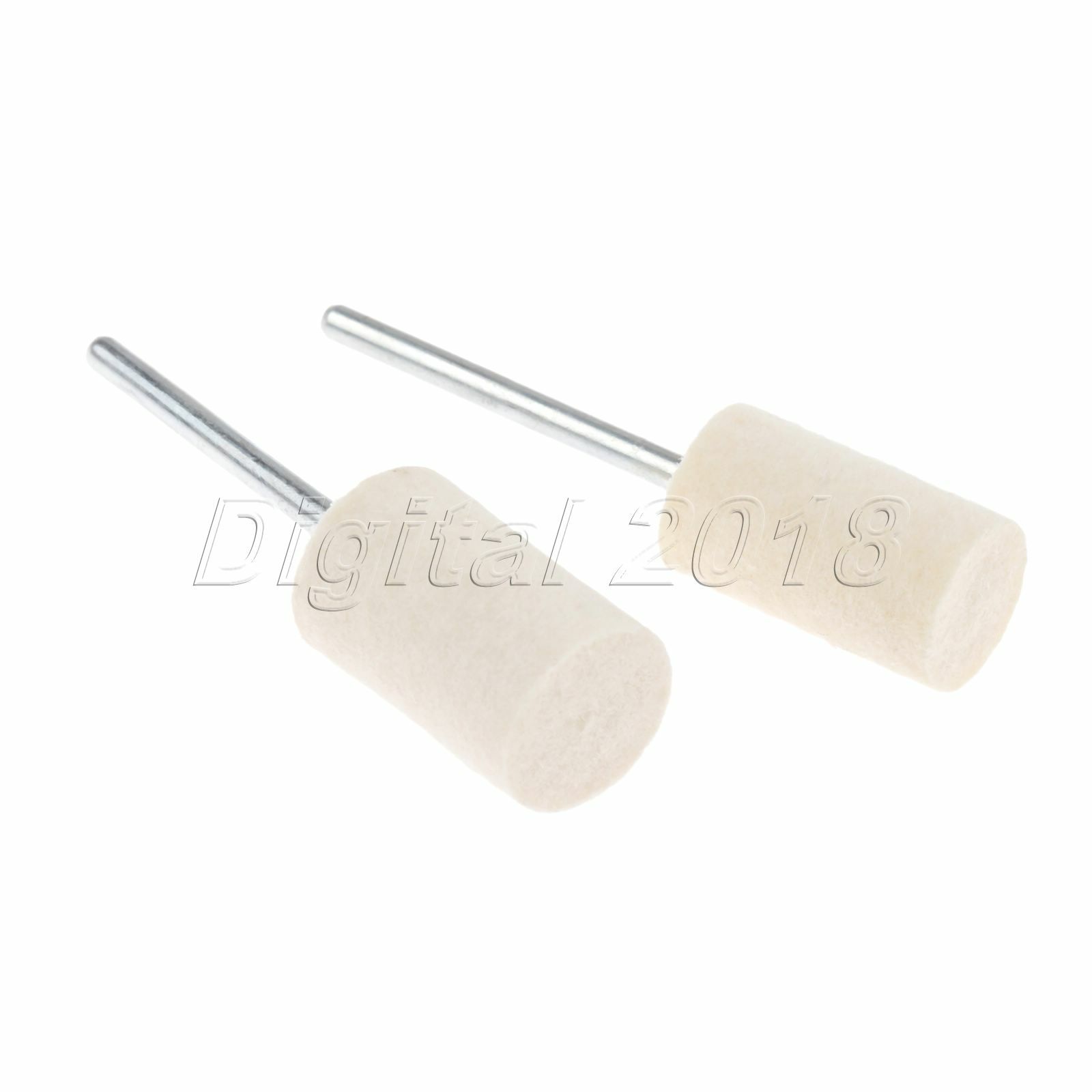12X Cylindrical Wool Polishing Grinding Head Shank Buffing Carving ...