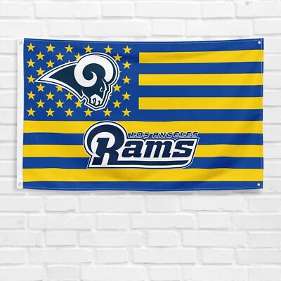 For Los Angeles Rams Football Fans 3x5 ft American Flag Gift Banner | eBay