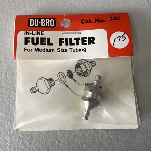 DU-BRO SILVER IN-LINE FUEL FILTER WITH PLUG ( CAT. # 340 ) New | eBay