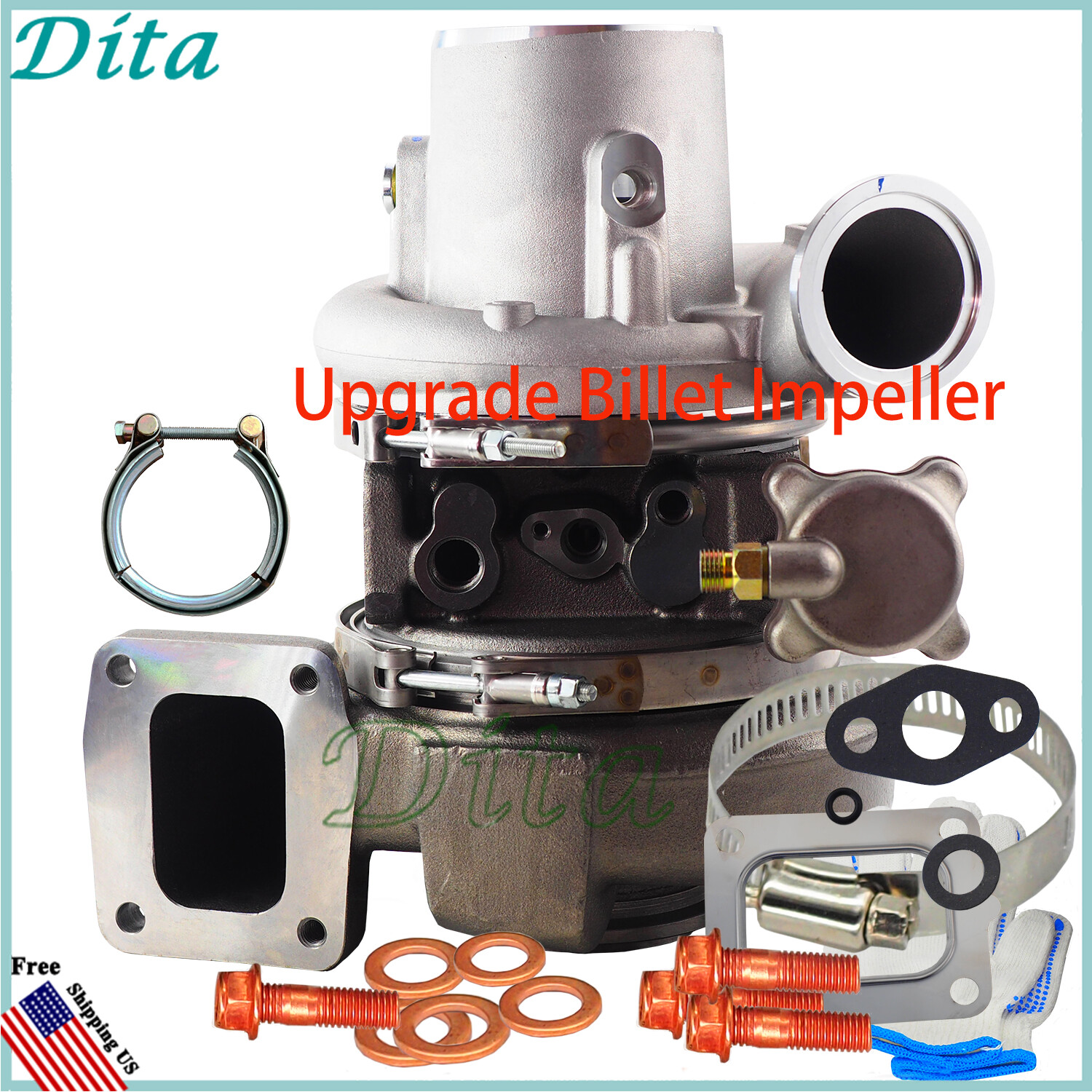 HE431V Billet Turbocharger for Cummins ISM 02 ISL ISM ISME QSM11 ...