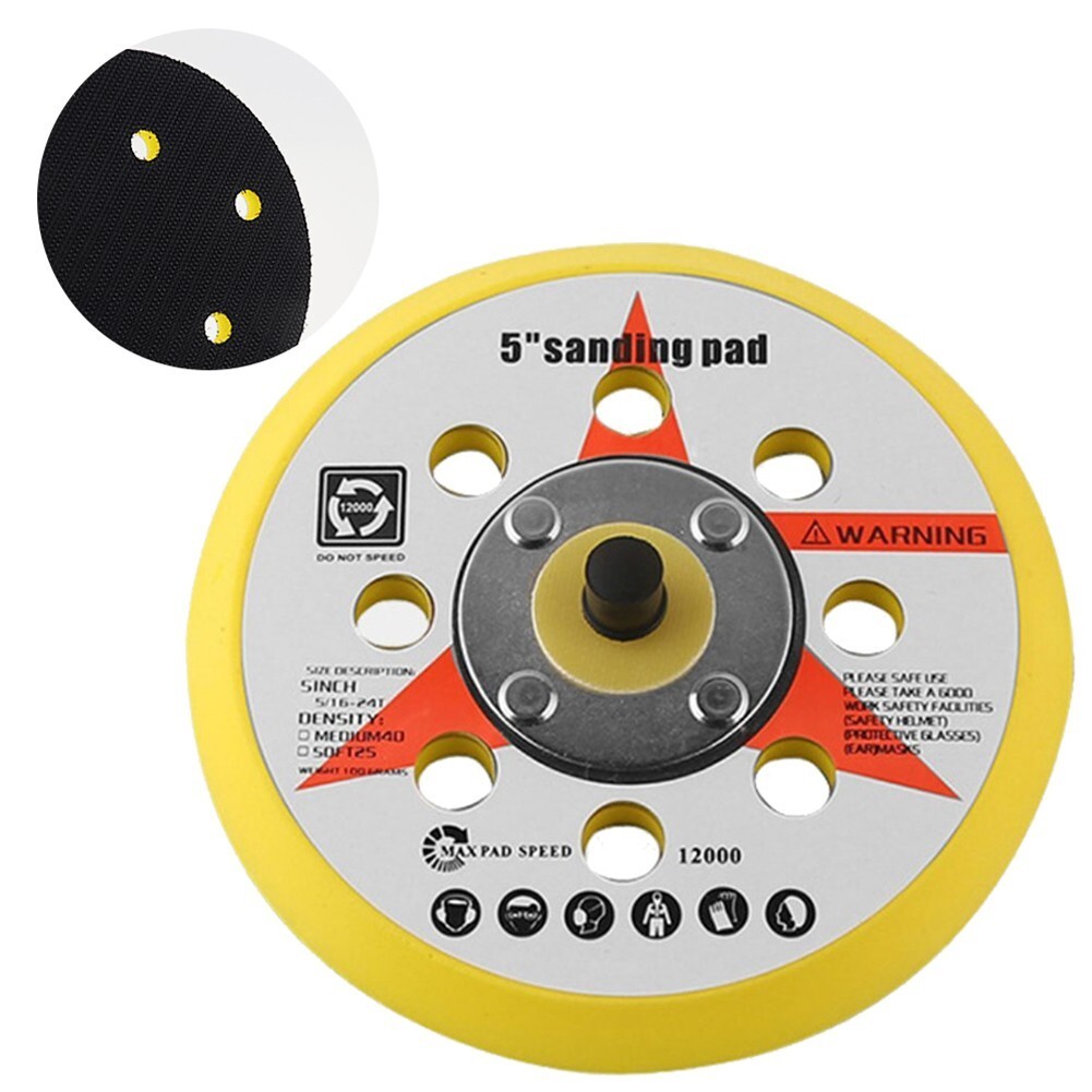 Reliable 5in 125mm Sander Backing Pad with Firm Backing and Semi ...