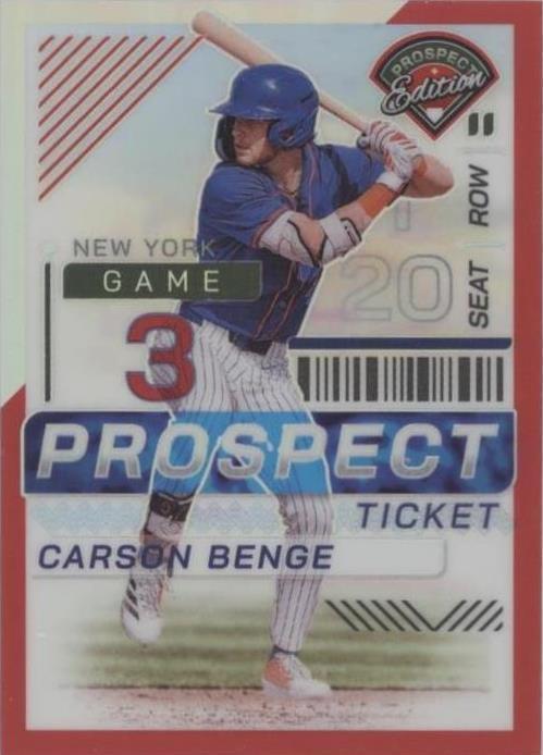 2024 Panini Prospect Edition - Carson Benge #98 Red Prizm /199 (RC) for ...