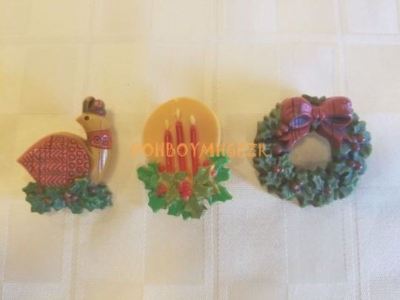 Hallmark Holly Wreath Partridge Candles Christmas Pin LOT | eBay