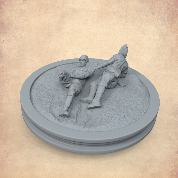 1/35 Resin Figure Soviet Soldier Medic and Soldier Unpainted ...