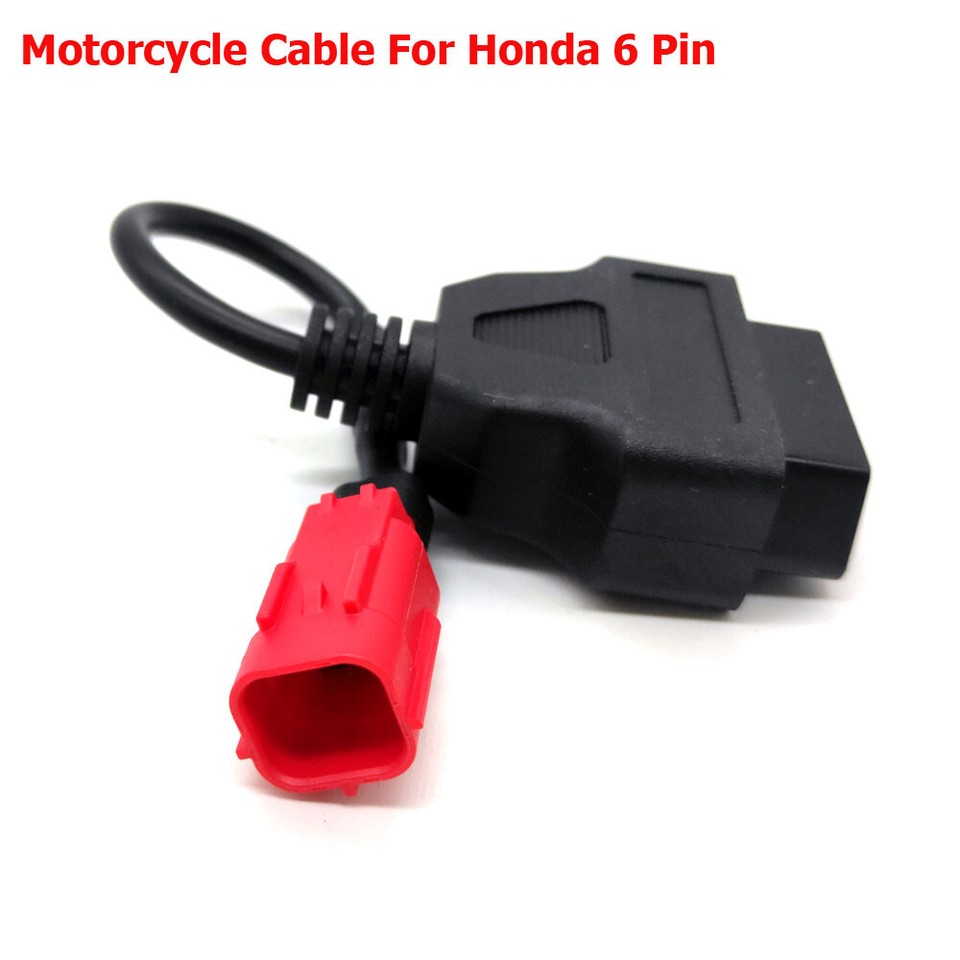 For Honda 6 Pin to 16 pin Diagnostic Cable Adapter OBD2 Motorcycle ...