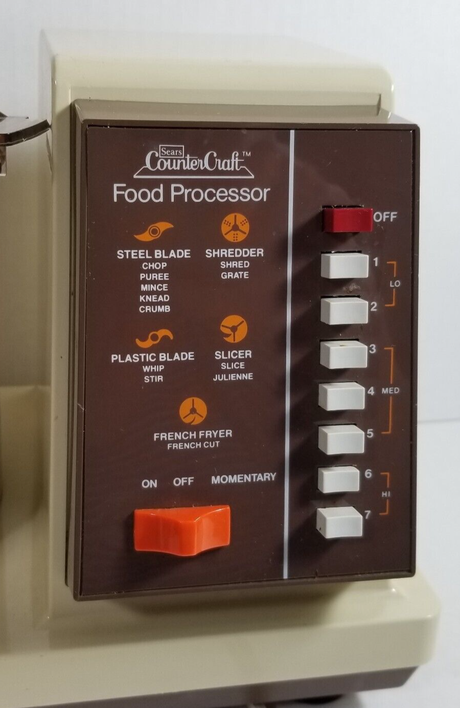 Sears Kenmore 7 Speed Counter Craft Food Processor Discs Blade Vintage ...