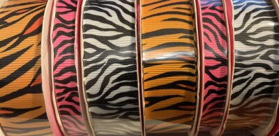 Morex Tiger Zebra Grosgrain Ribbon in Assort width and colors | eBay