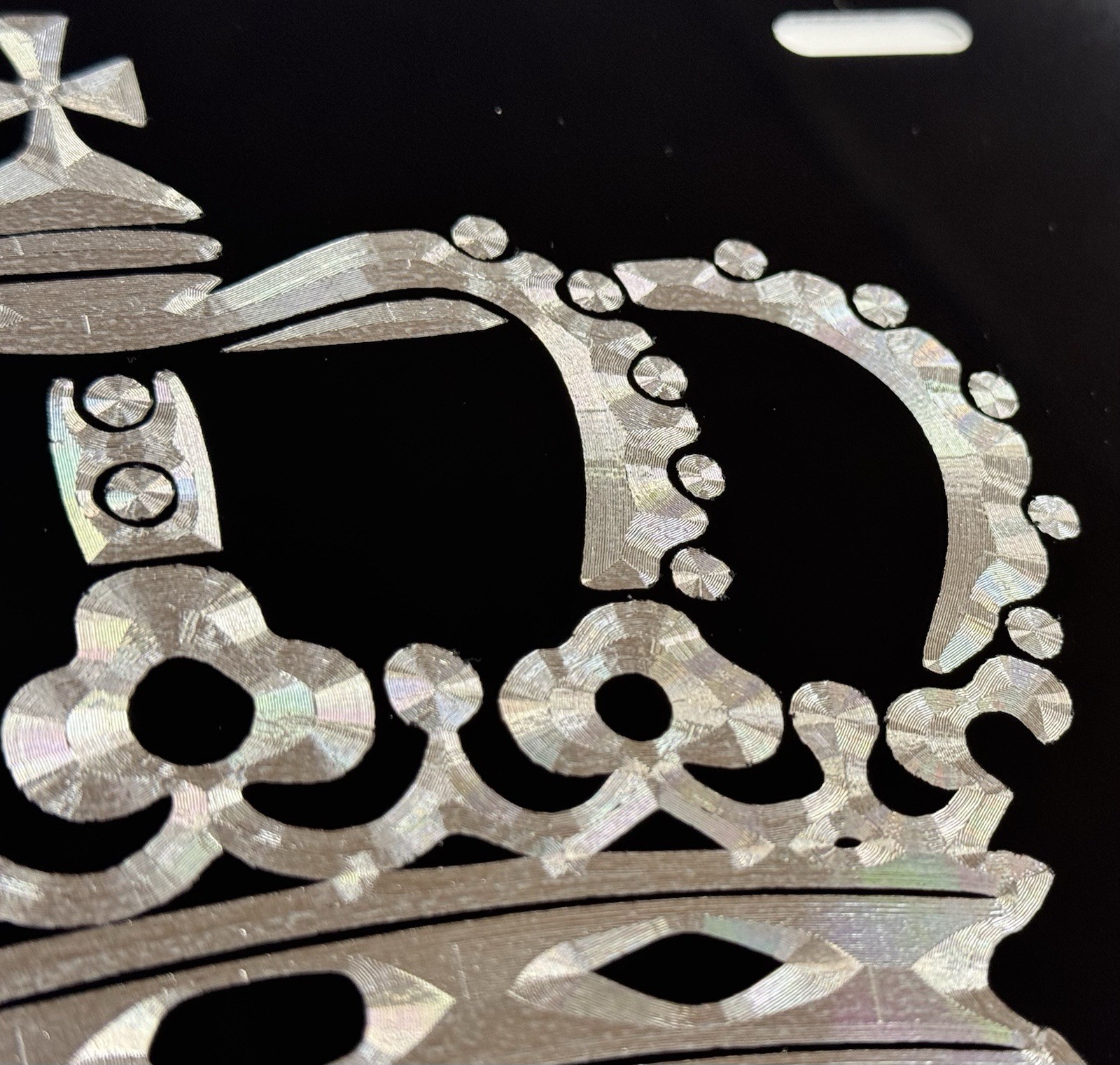 Engraved King King's Crown Car Tag Diamond Etched Vanity Front License ...