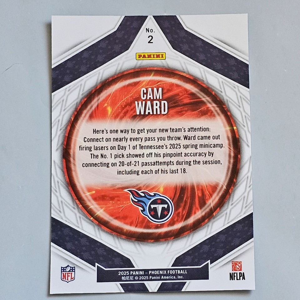 2025 Panini Phoenix Football CAM WARD (RC) #1 Paragon Titans | eBay