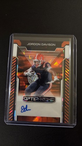 2025 Leaf Optichrome Jordon Davison Auto 1/4 Orange Cracked Ice Oregon ...