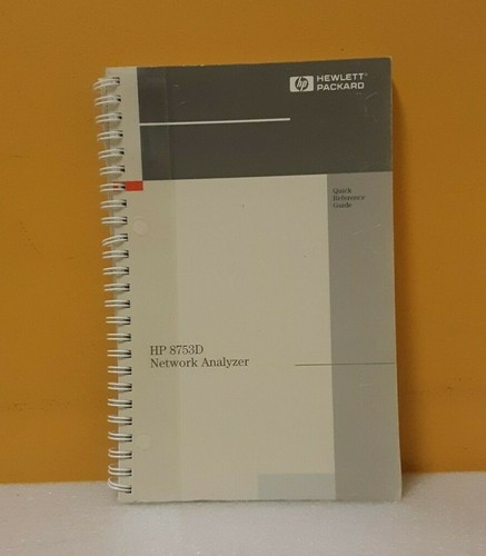 HP 08753-90259 8753D Network Analyzer Quick Reference Guide | eBay