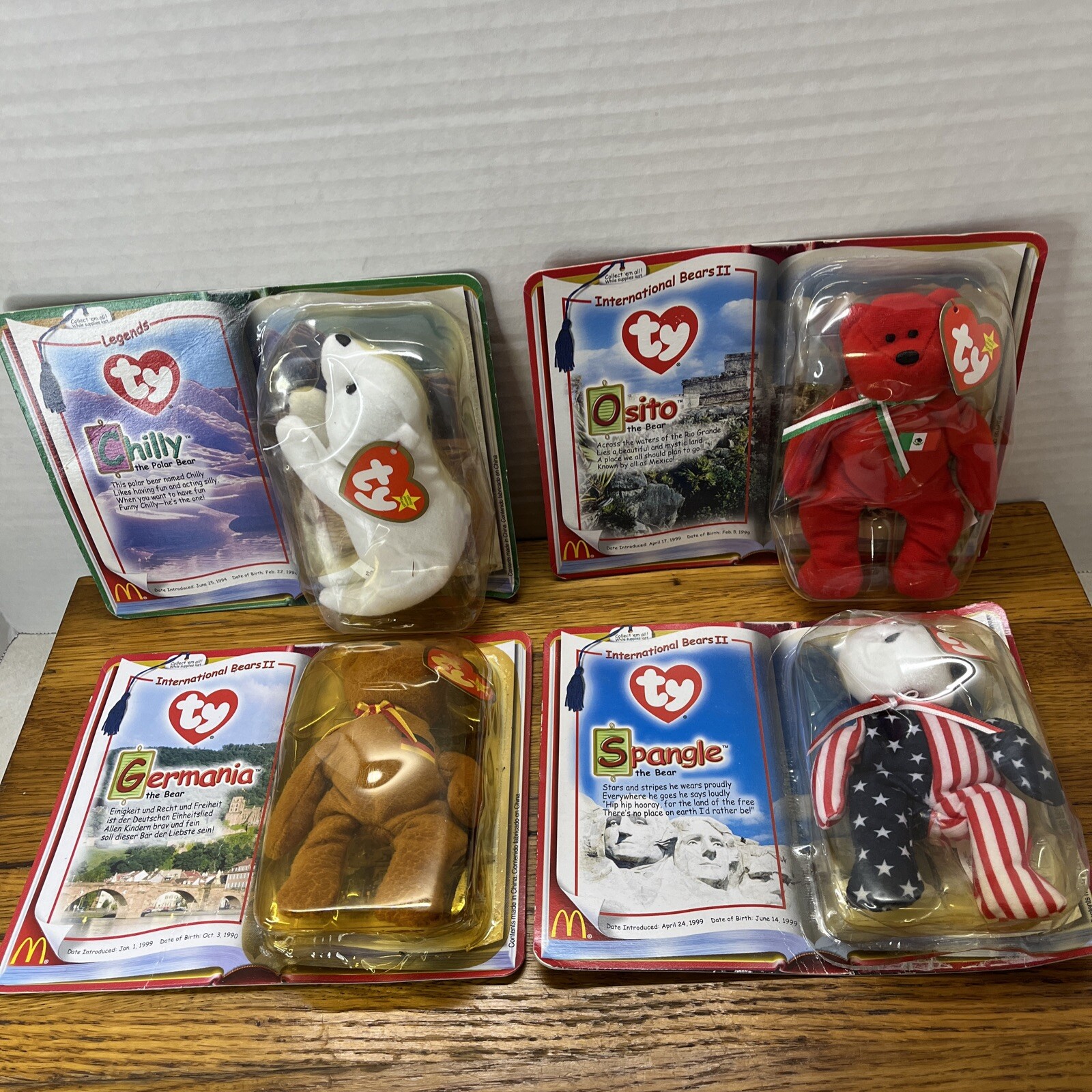 Vintage McDonald’s Ty Legends Teenie Beanie Babies - NIB - Set of 4 ...