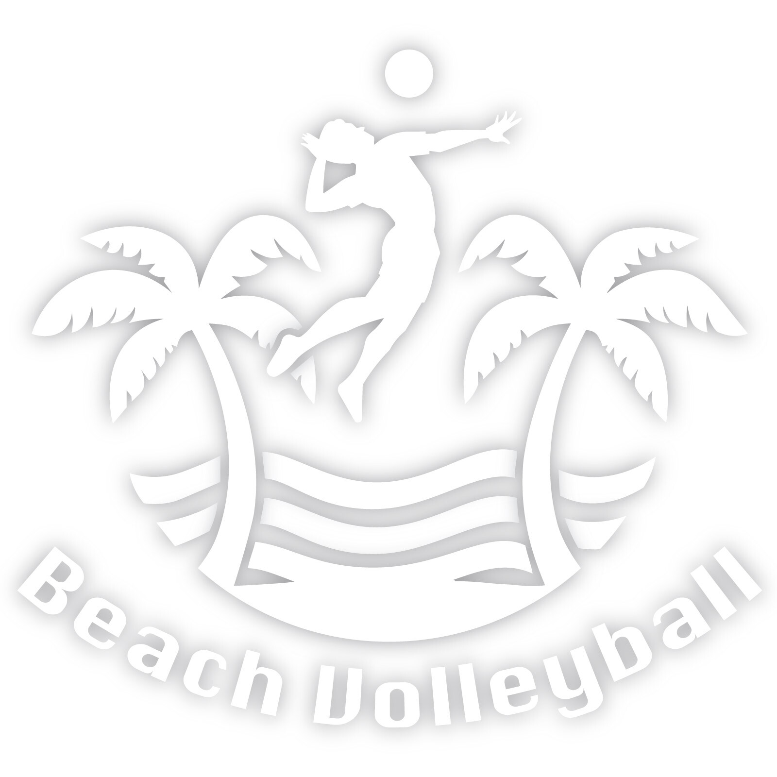 Beach Volleyball 6" Vinyl Decal Car Window Sticker AVP Outdoor FIVB ...