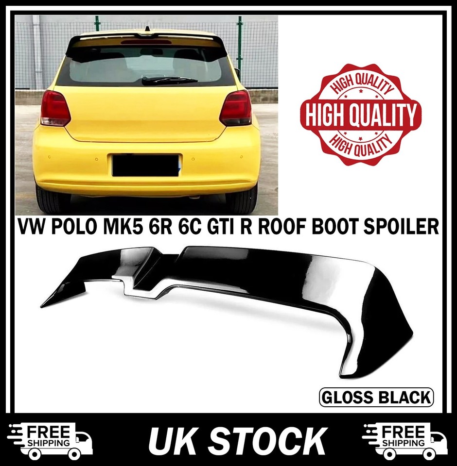 REAR ROOF SPOILER WING FOR VW POLO MK5 6R 6C GTI R OETTINGER STYLE 09 ...