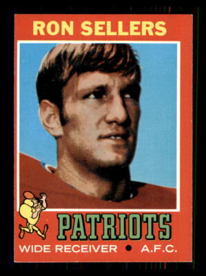 1971 Football Topps Ron Sellers New England Patriots #196 | eBay