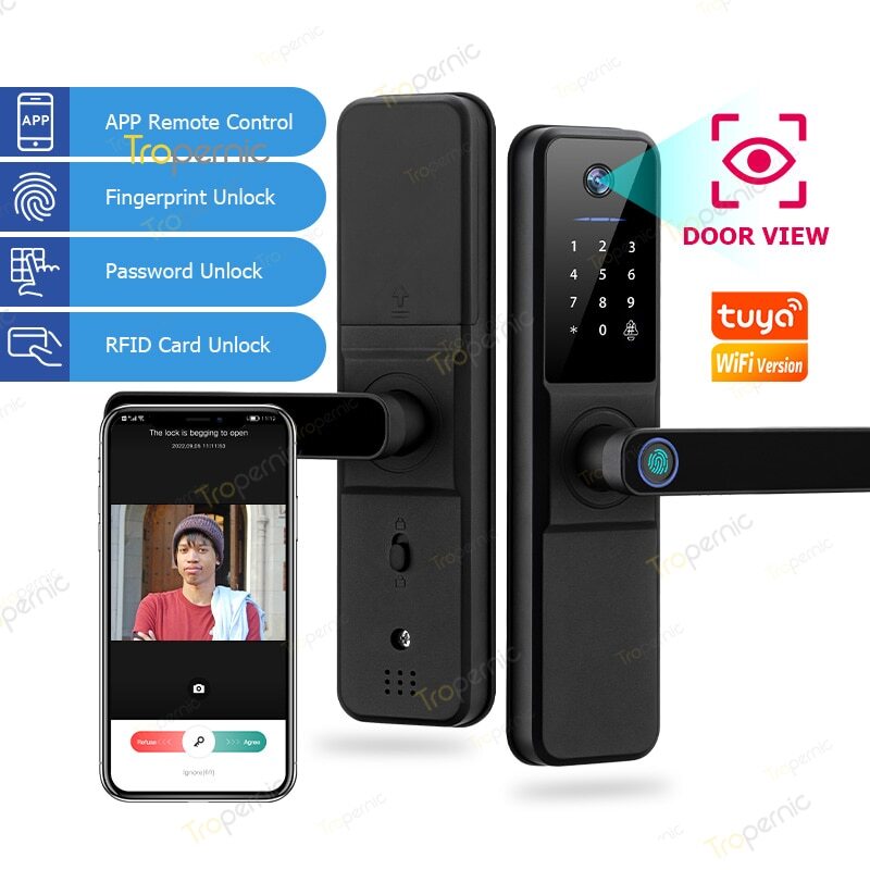 Electronic Fingerprint Front Camera Photo Taking Security Door Wifi ...