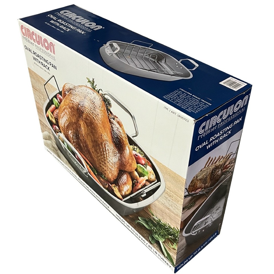 Circulon Nonstick Roasting Pan / Roaster with Rack - 18 Inch X 15 Inch ...